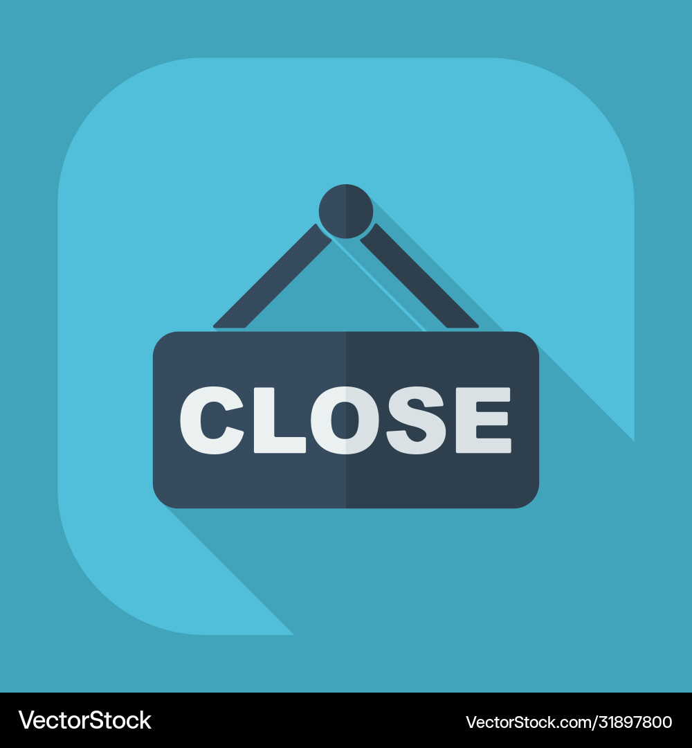 Flat modern design with shadow plate closed Vector Image