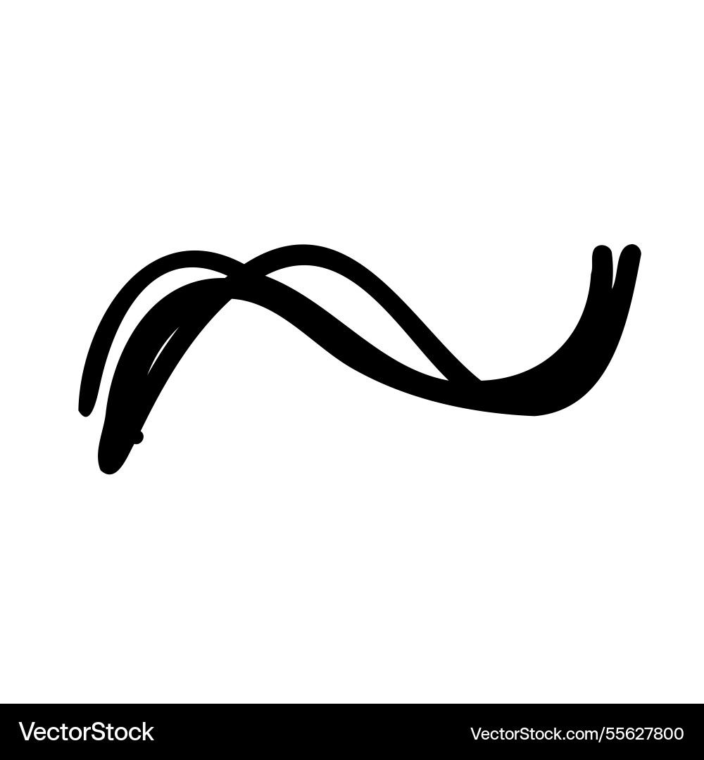 Handwritten tilde symbol in hand drawn style Vector Image