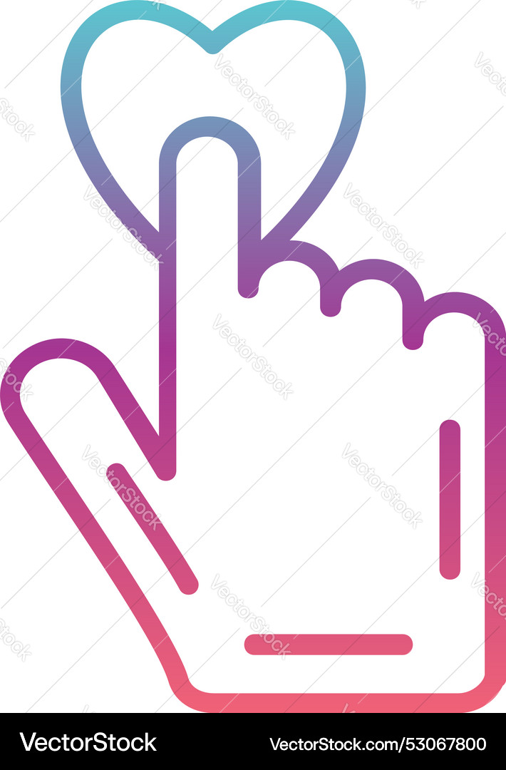 Honesty line gradient design Royalty Free Vector Image