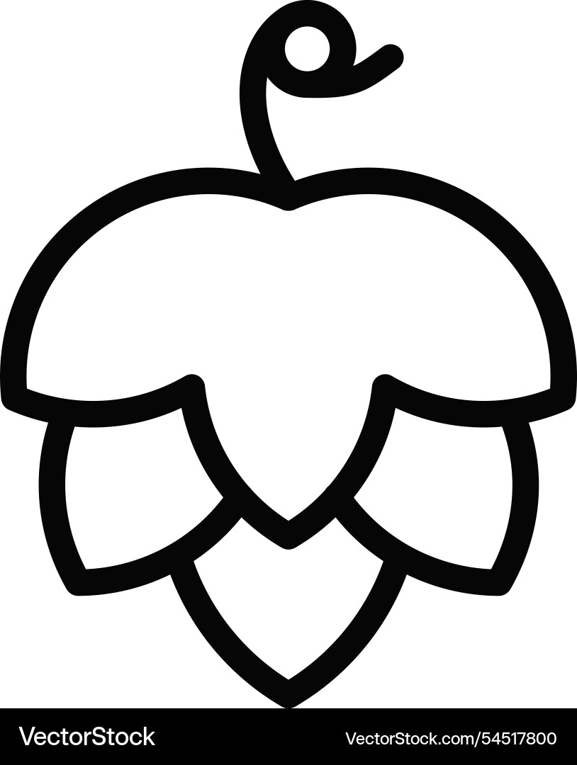 Hop cone - icon Royalty Free Vector Image - VectorStock