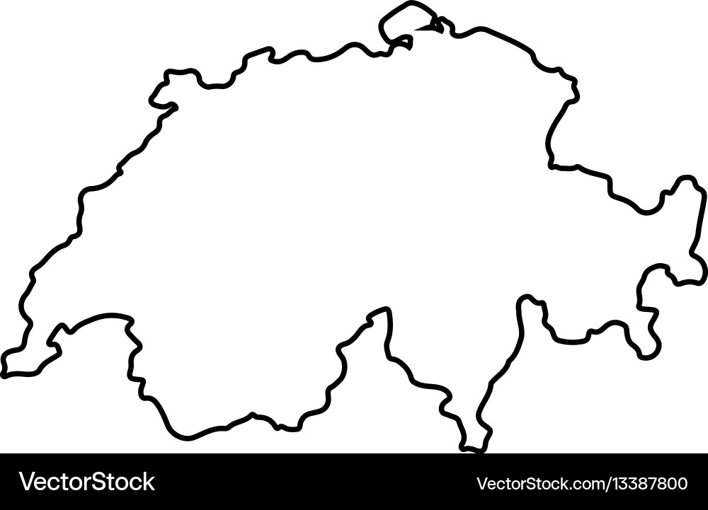 Isolated swiss map Royalty Free Vector Image - VectorStock