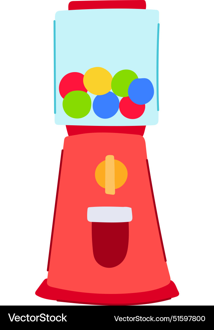 Online lotto ball machine cartoon Royalty Free Vector Image