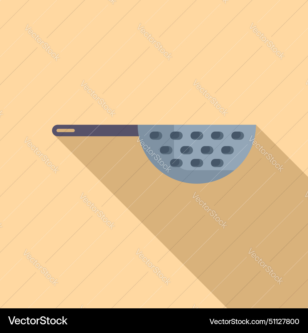 Separation drain tool icon flat colander Vector Image