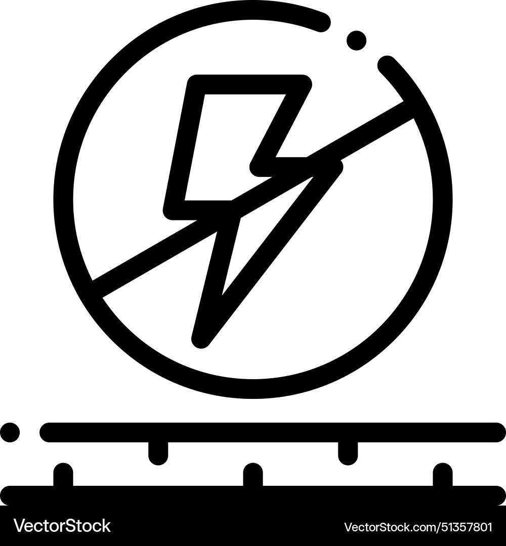 Antistatic icon thin linear style design isolated Vector Image