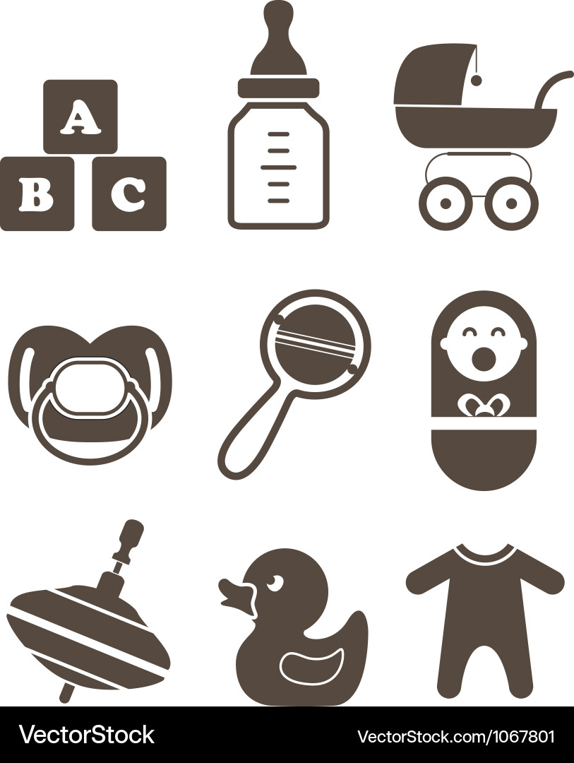 Baby elements Royalty Free Vector Image - VectorStock