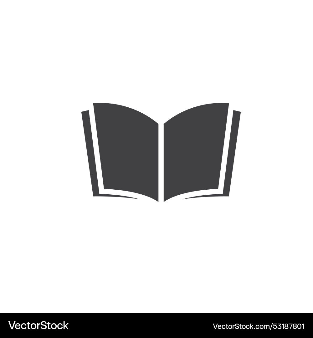 Black manual book icon concept design template Vector Image