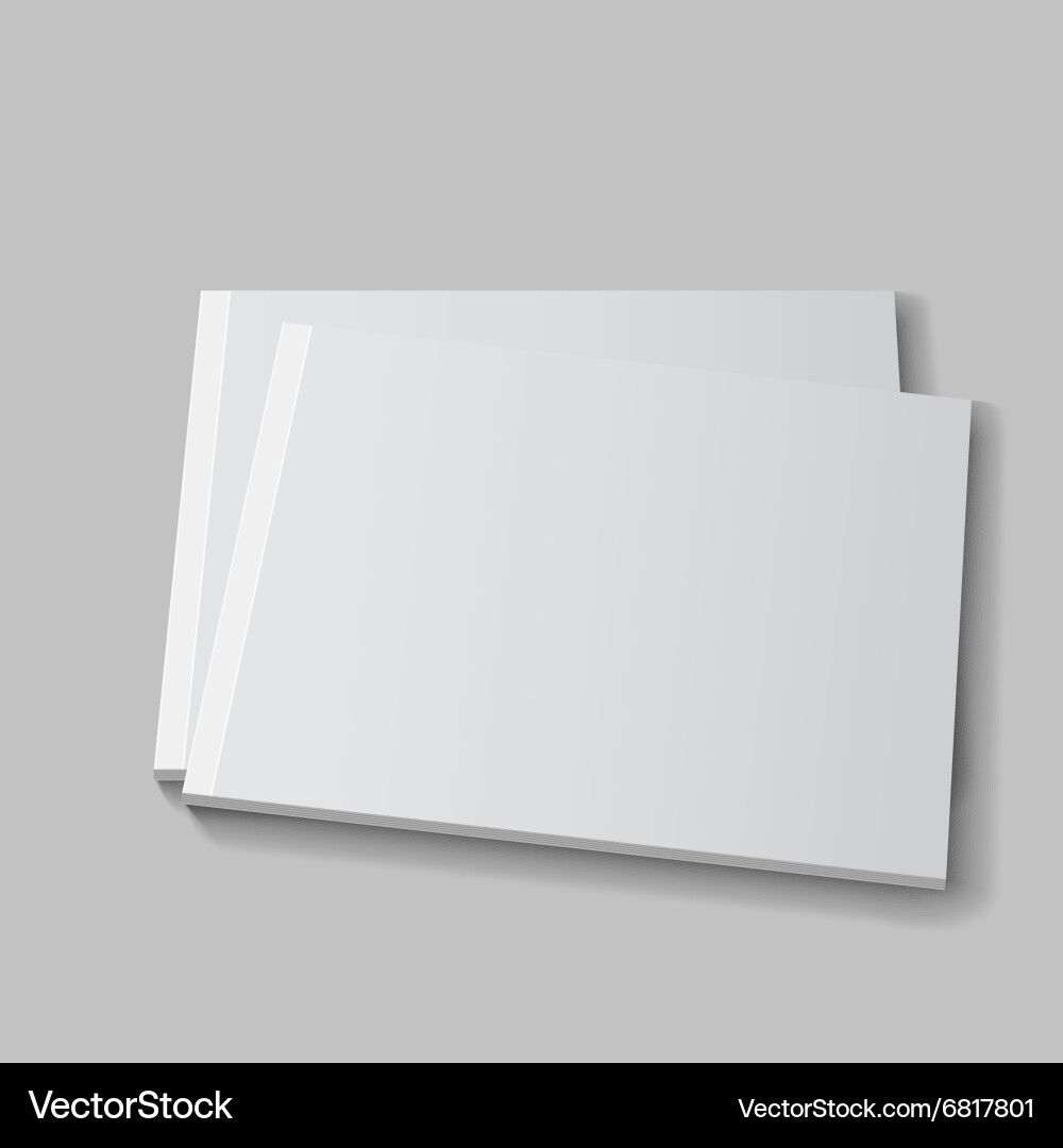 Blank empty magazine template Royalty Free Vector Image