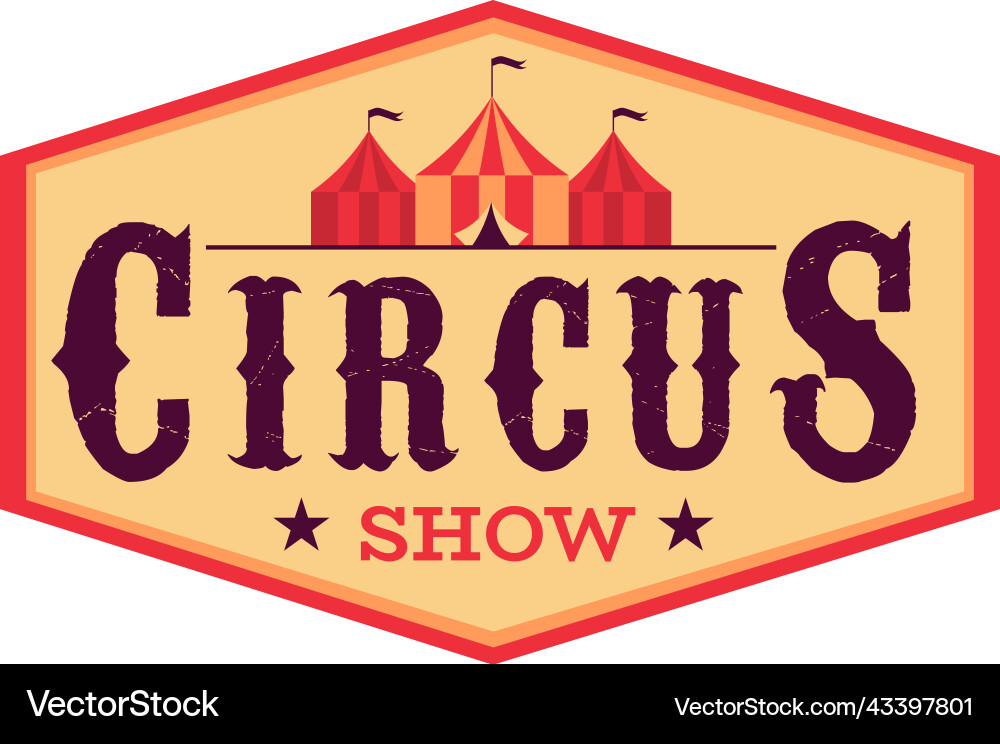 Circus sign template magic show retro logo Vector Image
