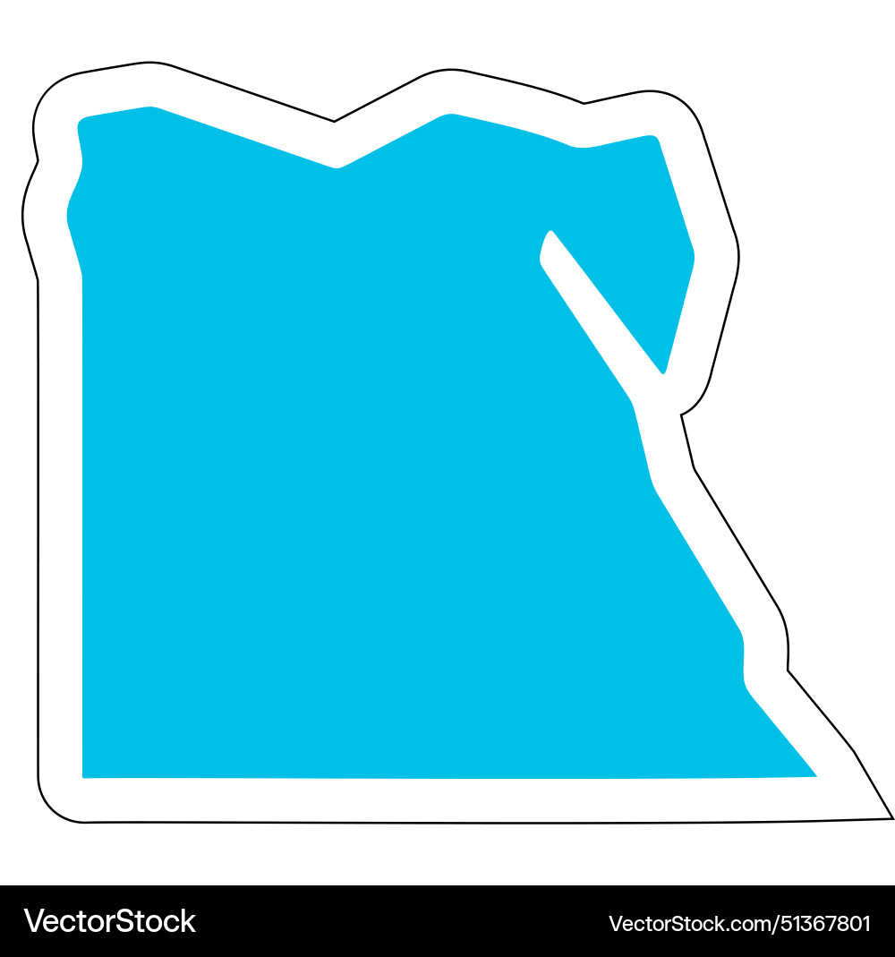 Egypt country map sticker Royalty Free Vector Image