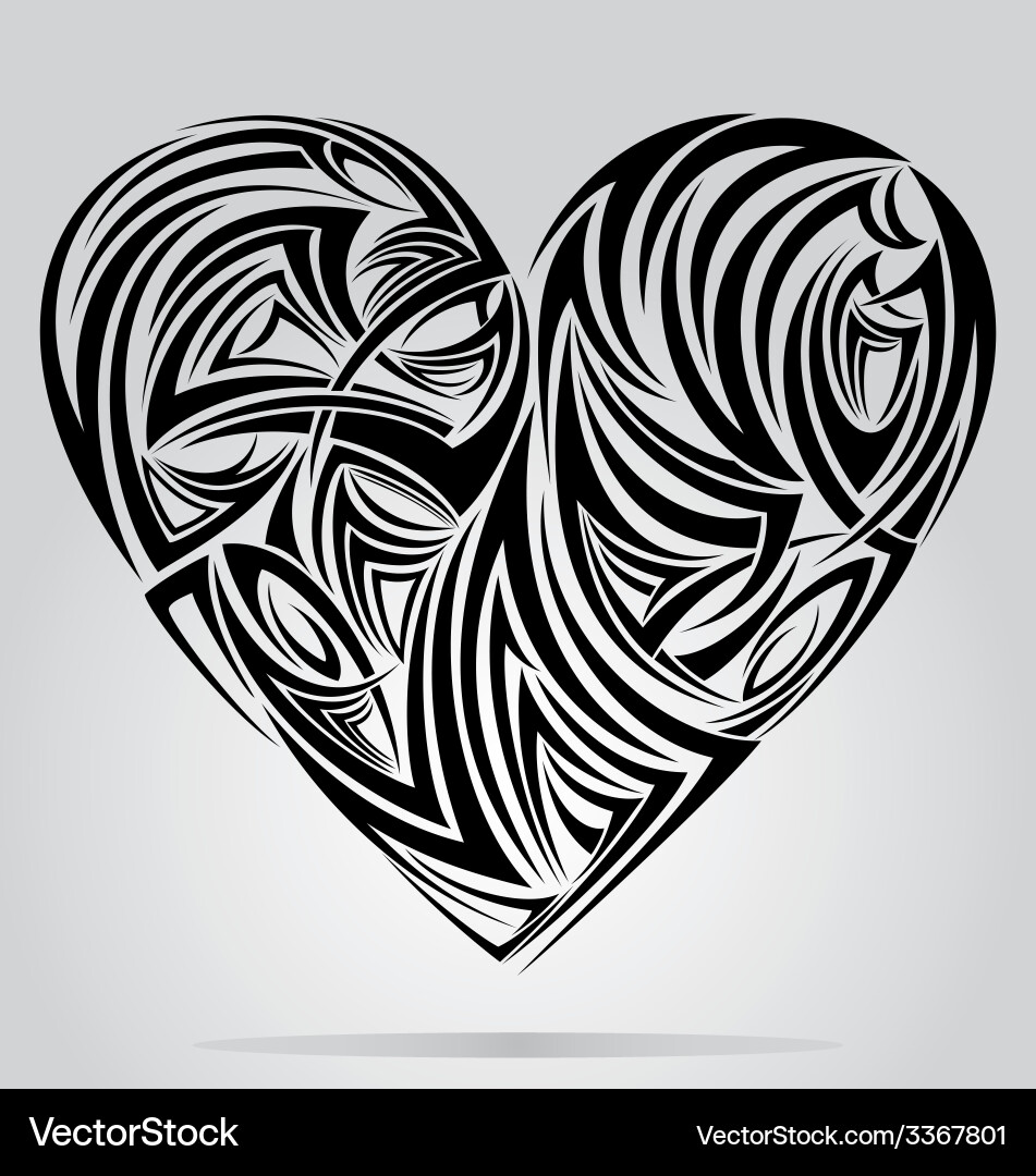 Tribal Art Heart Tribal Heart Stock Vector By ©akv_lv 62235163