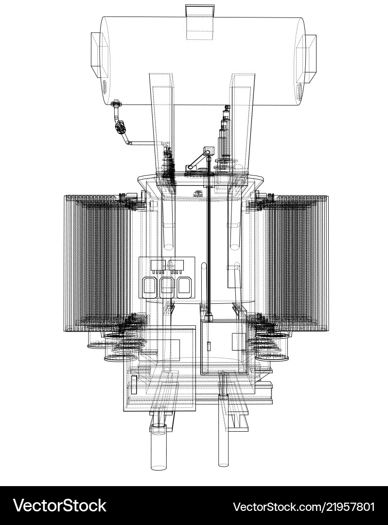 High-voltage transformer concept Royalty Free Vector Image