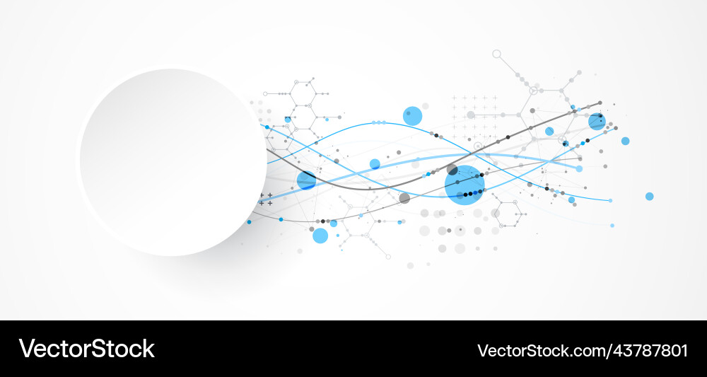 Science template background with lines Royalty Free Vector