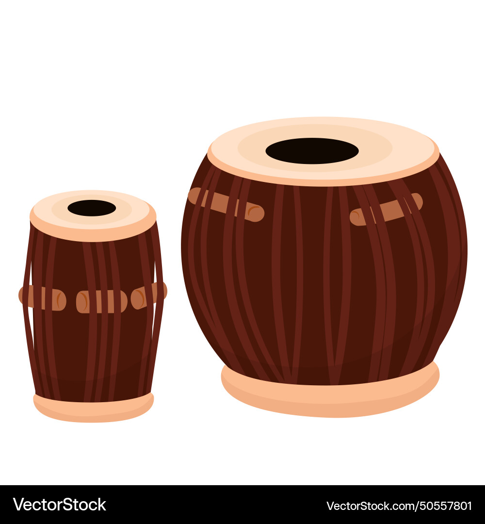 Tabla traditional indian drums close up Royalty Free Vector