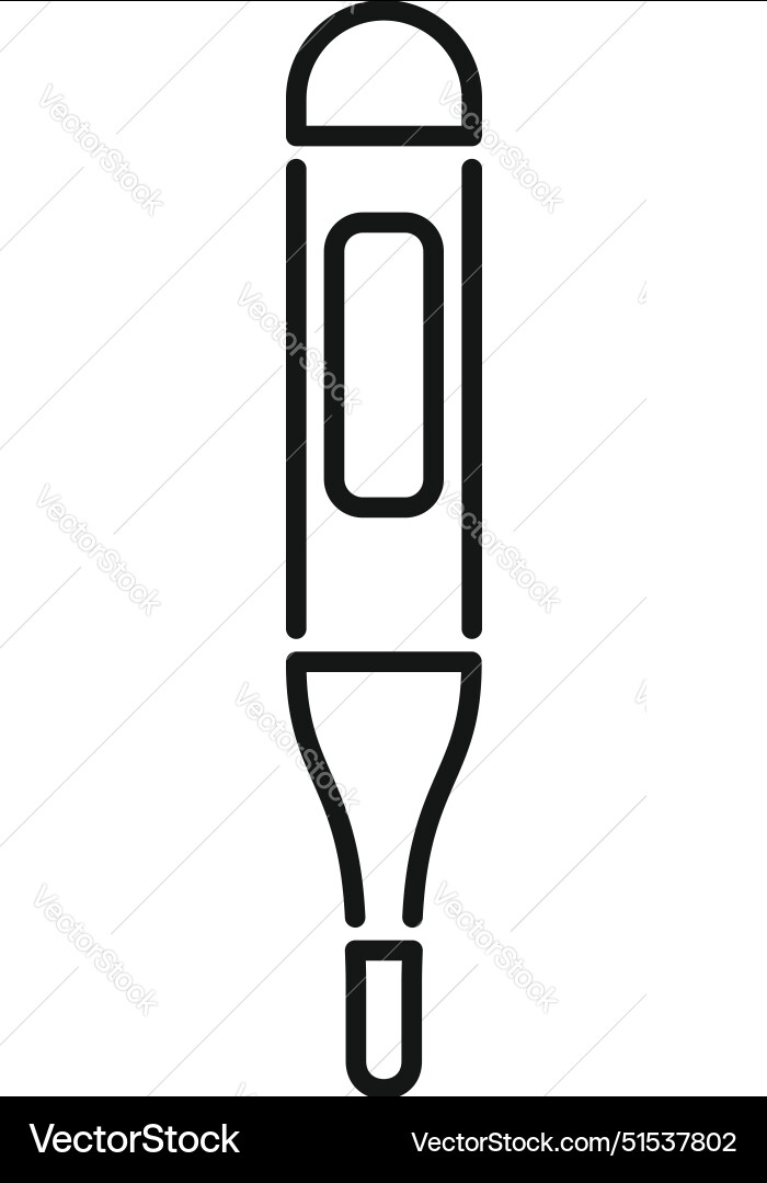 Black line art of a dropper tool icon Royalty Free Vector