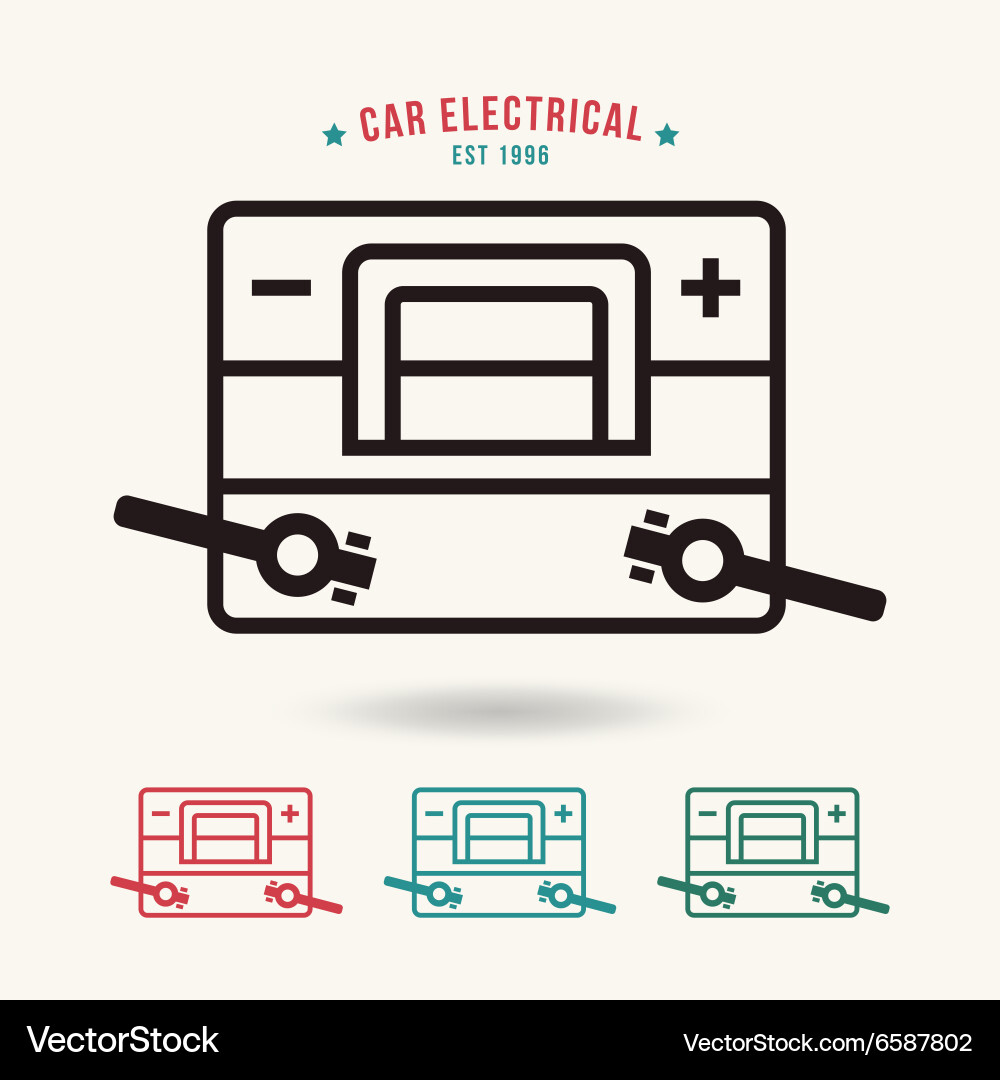 Car battery icon Royalty Free Vector Image - VectorStock