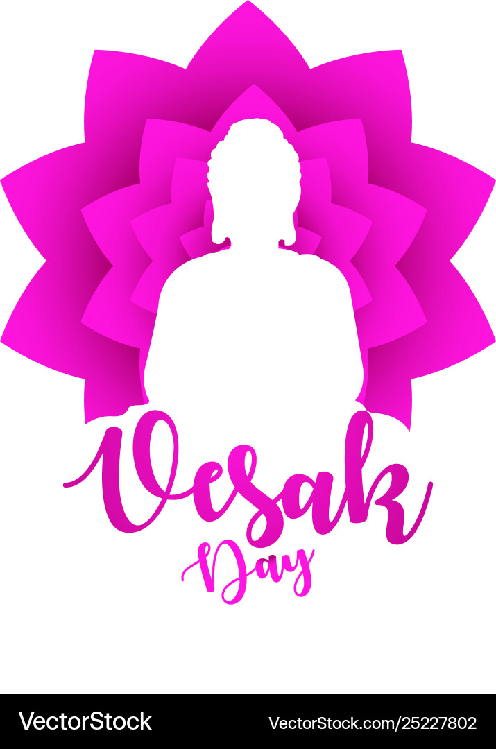 Happy vesak day background Royalty Free Vector Image