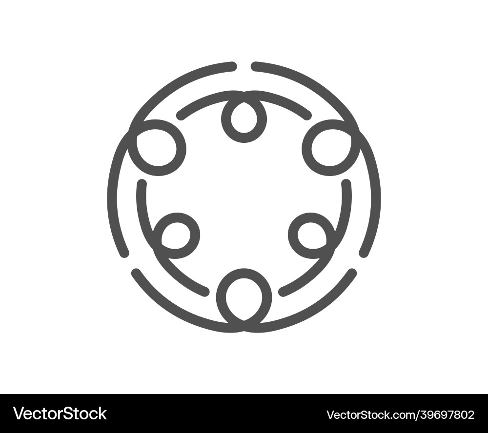 Inclusion line icon equity culture sign Royalty Free Vector