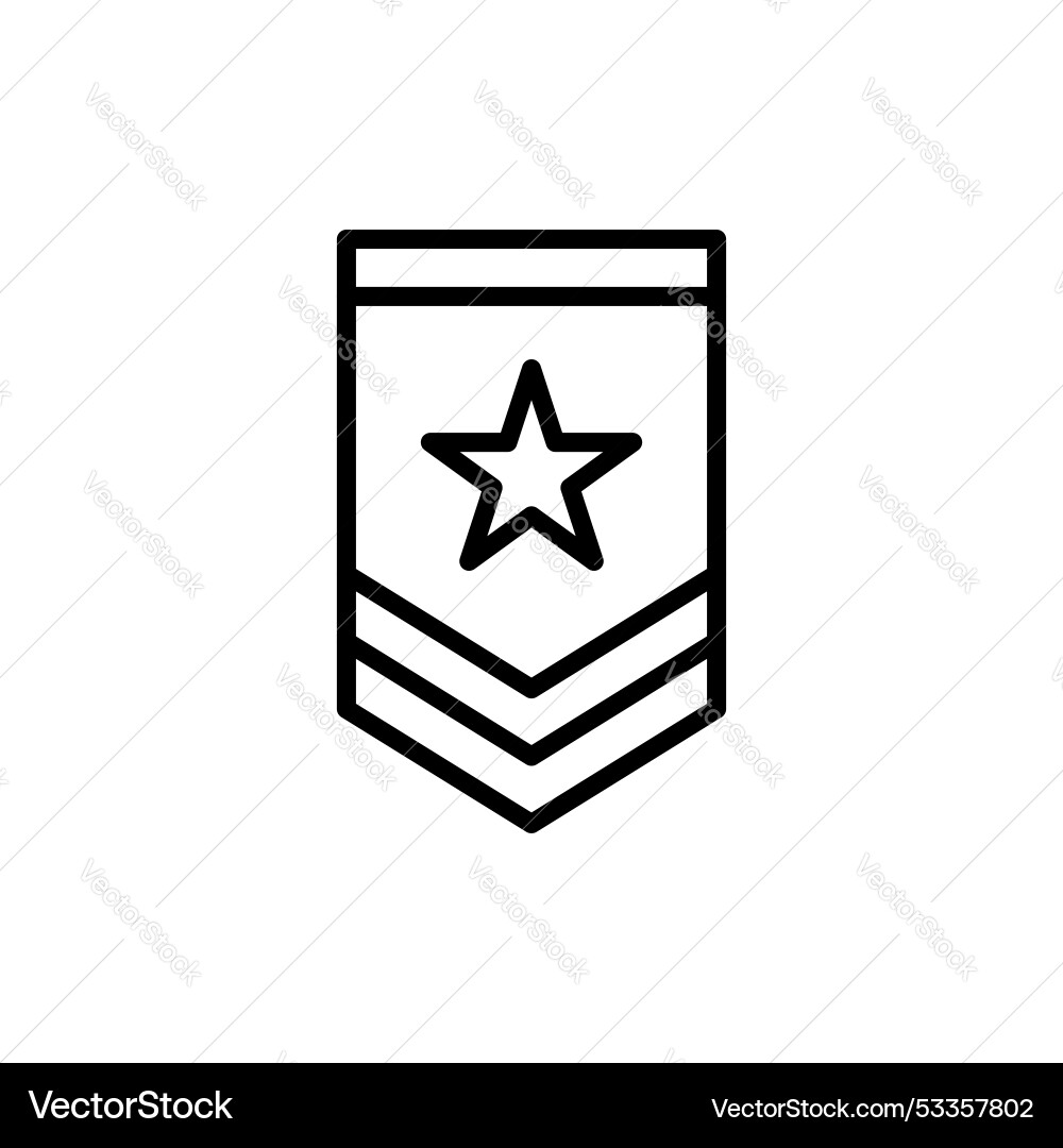Military rank badge icon set army Royalty Free Vector Image
