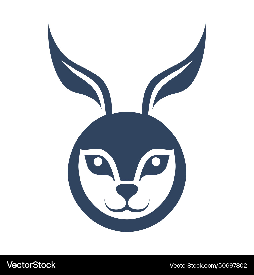 Rabbit head icon isolated on white background for Vector Image
