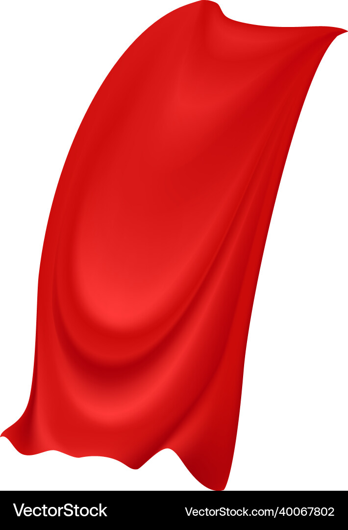 Red cloak fabric composition Royalty Free Vector Image