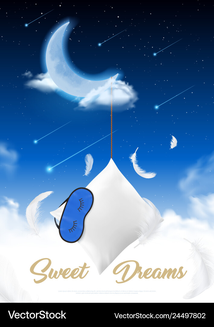 Sleep time realistic Royalty Free Vector Image