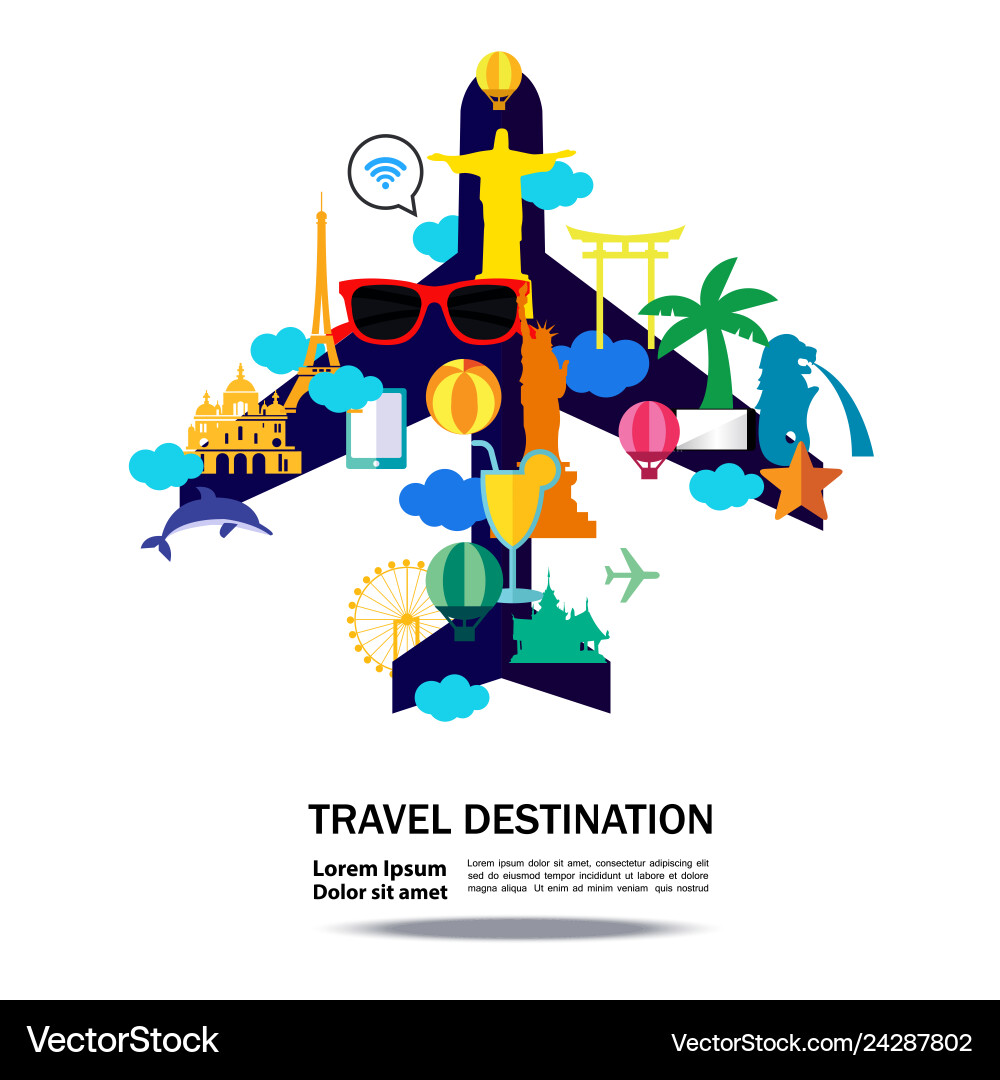 Travel around the world Royalty Free Vector Image