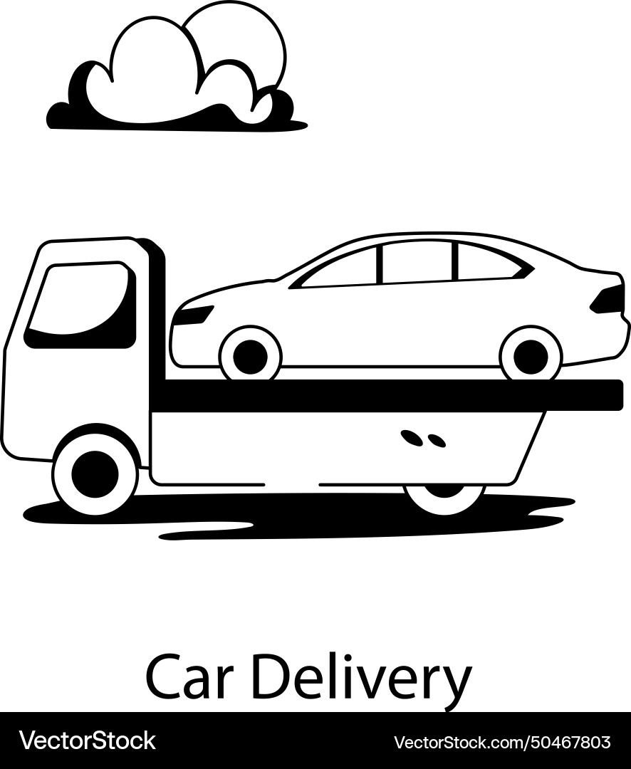 Car delivery Royalty Free Vector Image - VectorStock