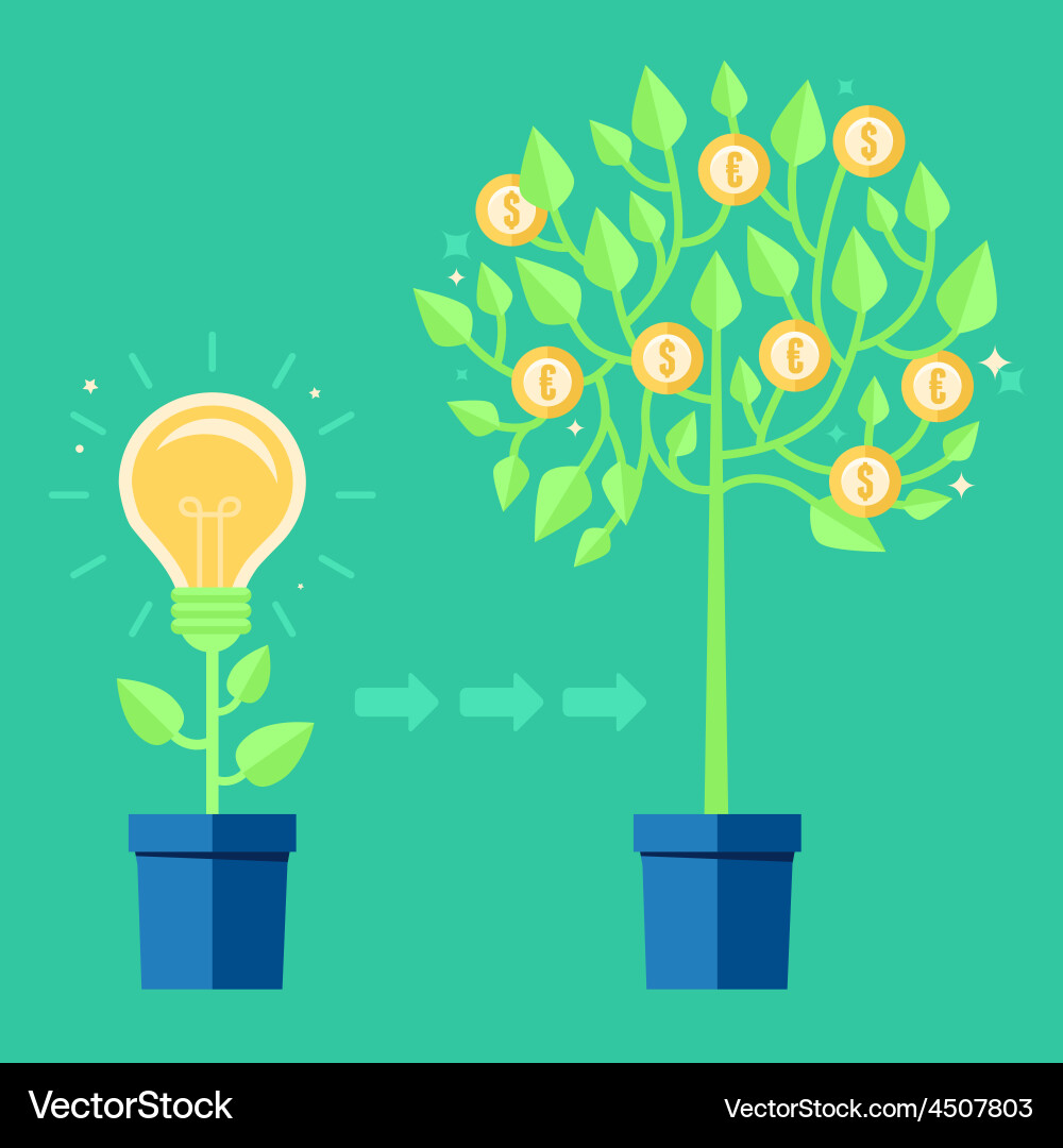 Creative concept in flat style Royalty Free Vector Image