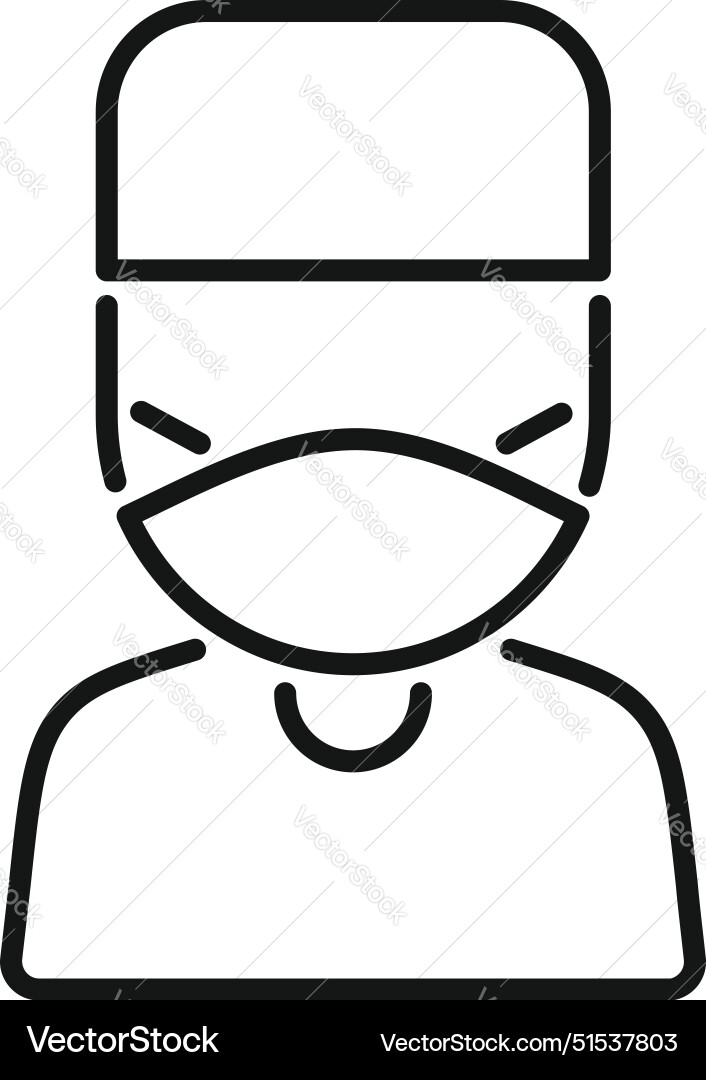Doctor icon in line art style Royalty Free Vector Image