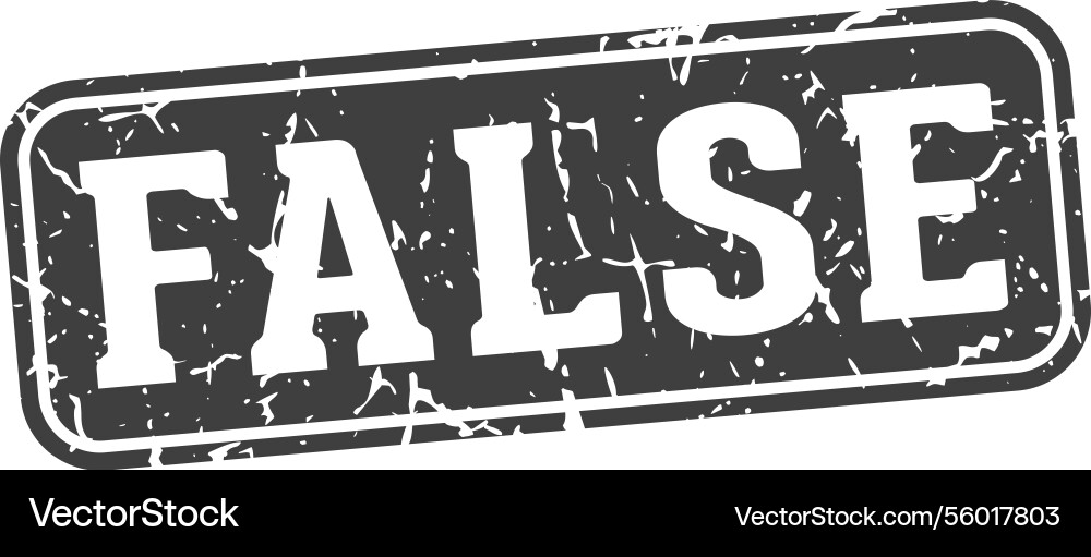 False rectangular sign false stamp Royalty Free Vector Image