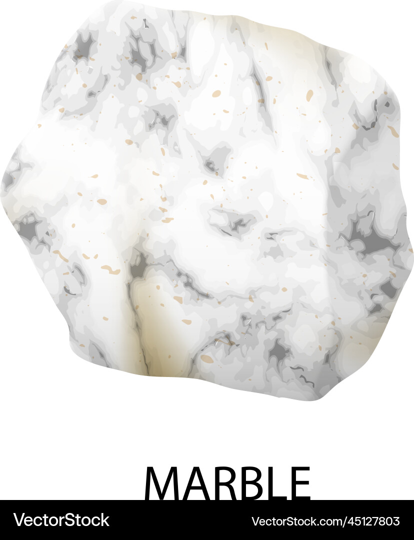 Marble realistic mineral composition Royalty Free Vector
