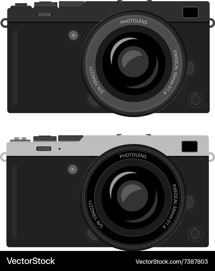 Mirrorless compact camera Royalty Free Vector Image