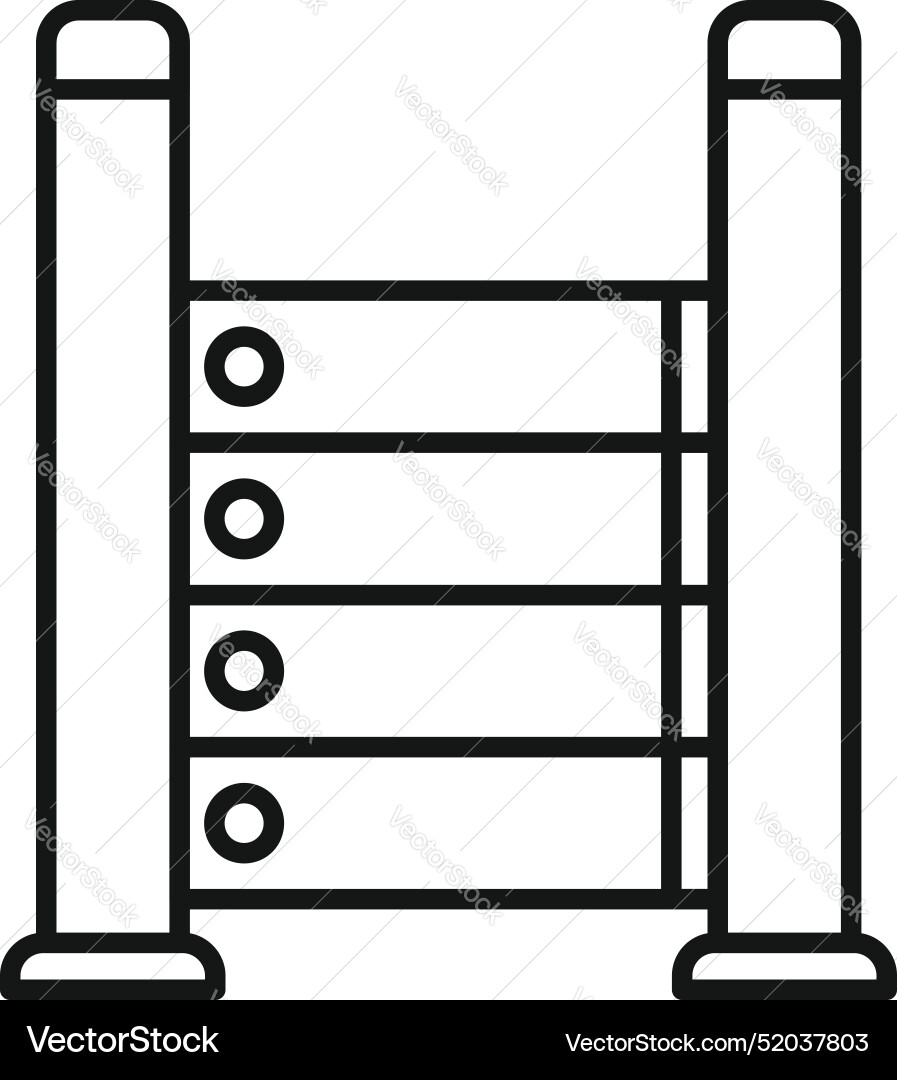 Modern turnstile gate access control system Vector Image