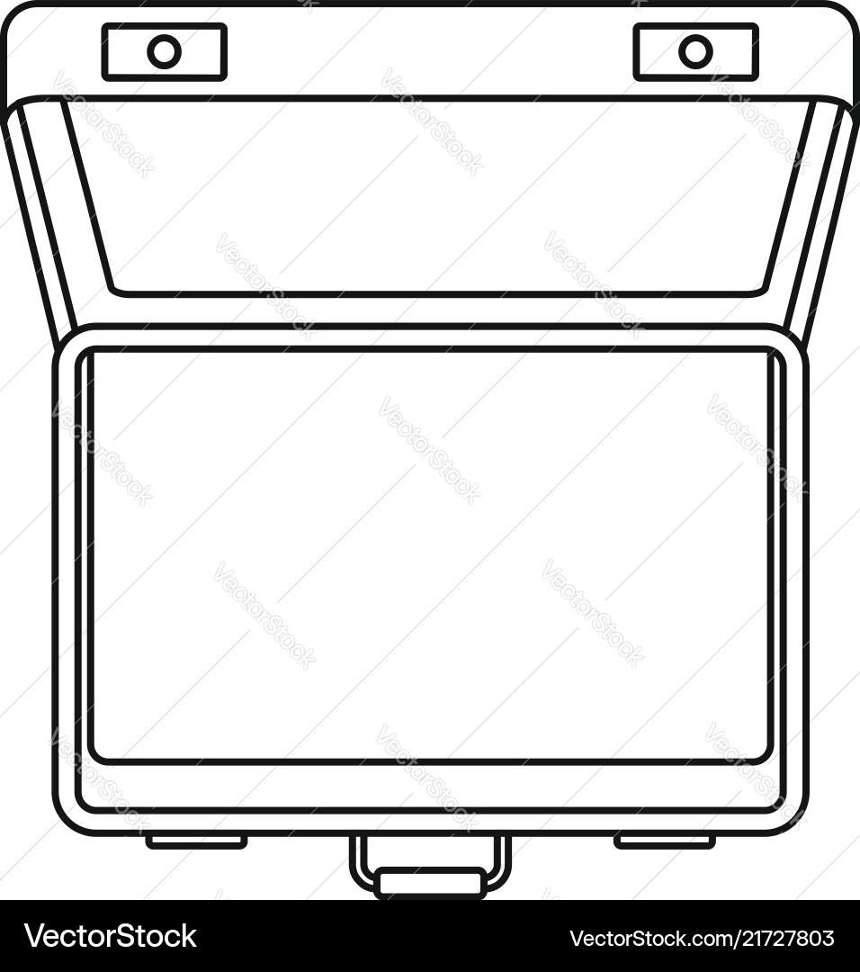 Open suitcase icon outline style Royalty Free Vector Image