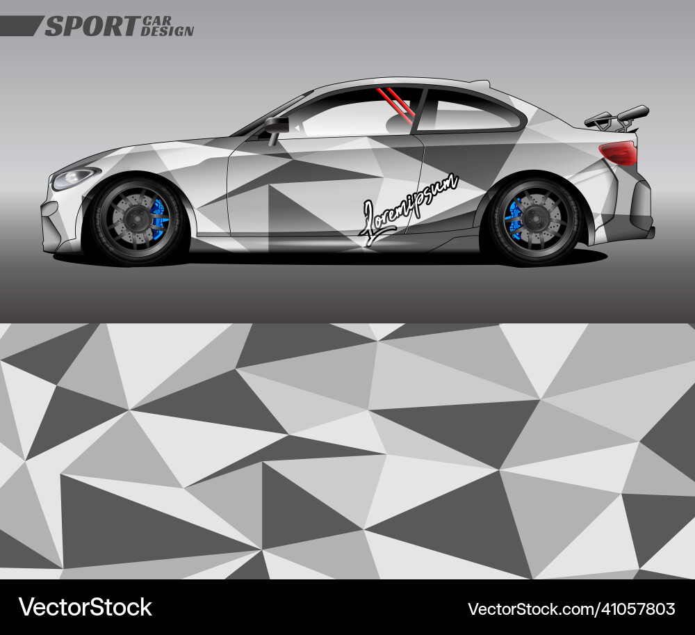 Racing Auto Wrap Design mit speziellen Textur Stil