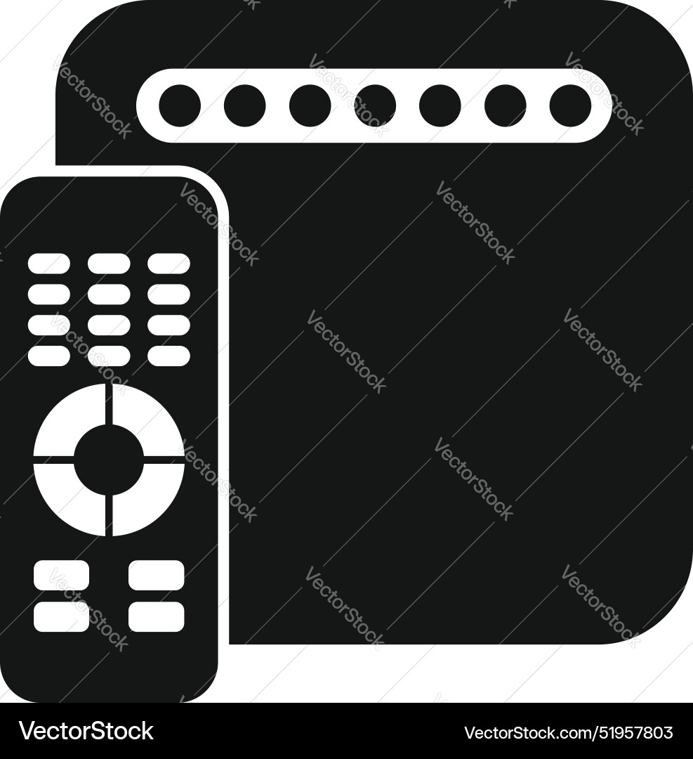 Remote control controlling modern smart tv device Vector Image