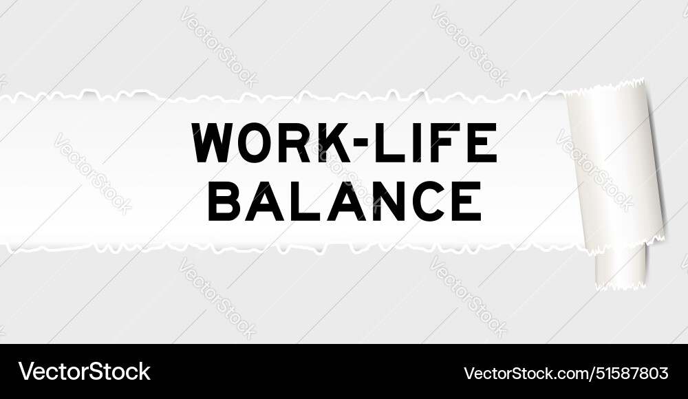 Ripped gray paper background that have word work Vector Image