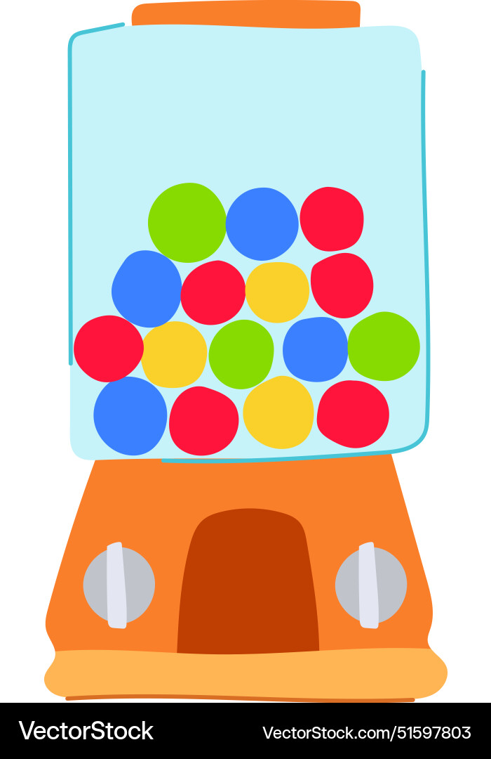 Toy lotto ball machine cartoon Royalty Free Vector Image
