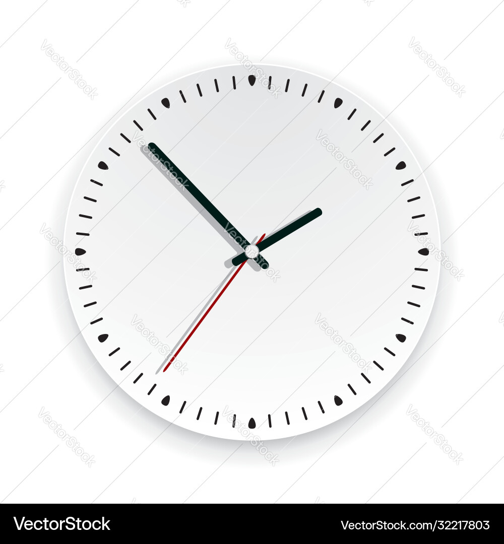 Wall clock face Royalty Free Vector Image - VectorStock