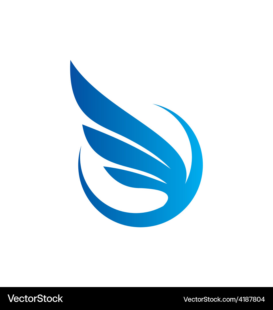 Abstract Flying Wing Logo Royalty Free Vector Image