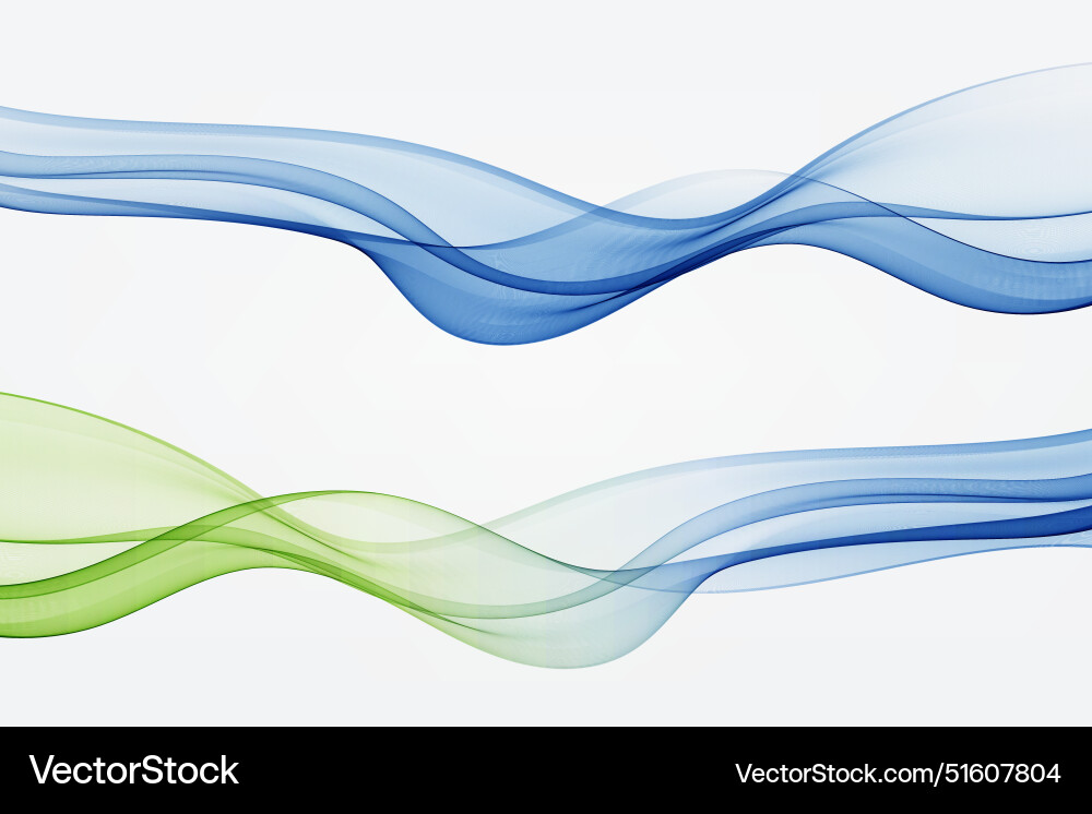 Blue and green abstract transparent wavedesign Vector Image