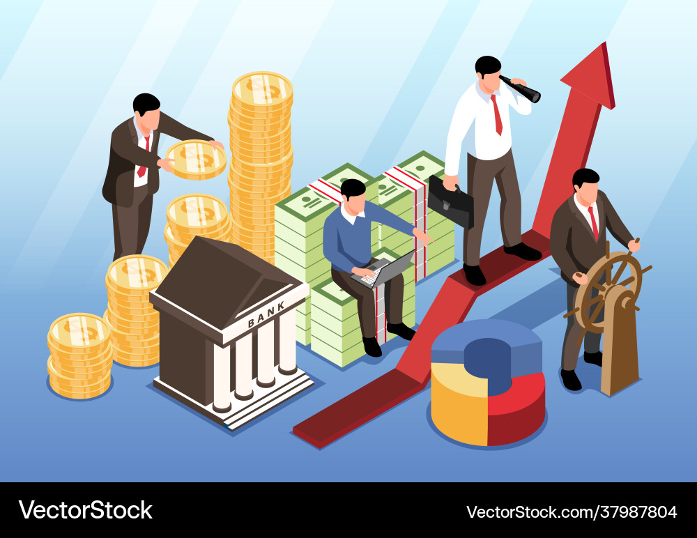 Investment horizontal Royalty Free Vector Image