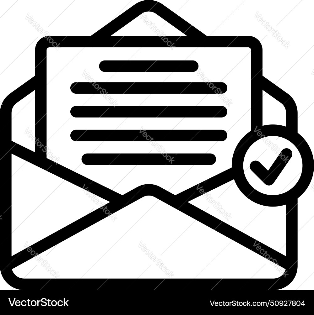 Letter correspondence icon outline mailbox Vector Image