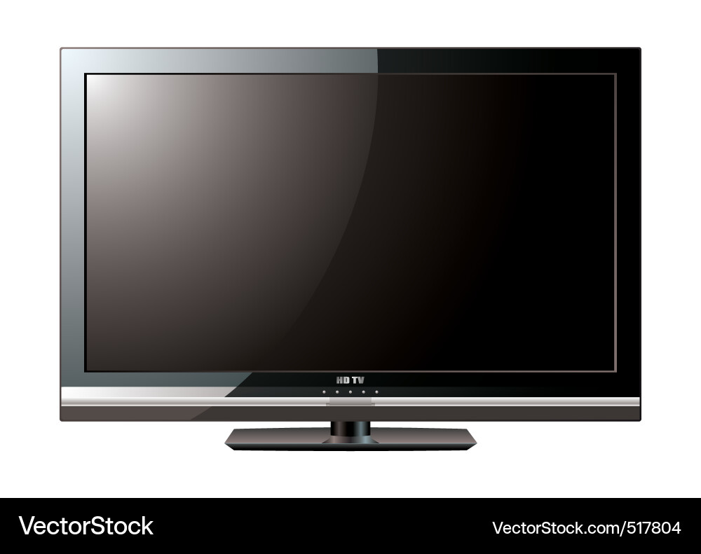 Modern lcd flat screen Royalty Free Vector Image