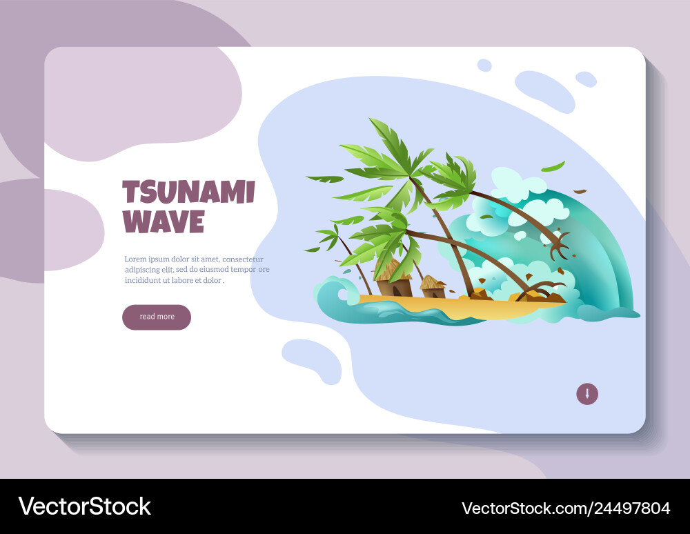 Natural disasters website banner Royalty Free Vector Image
