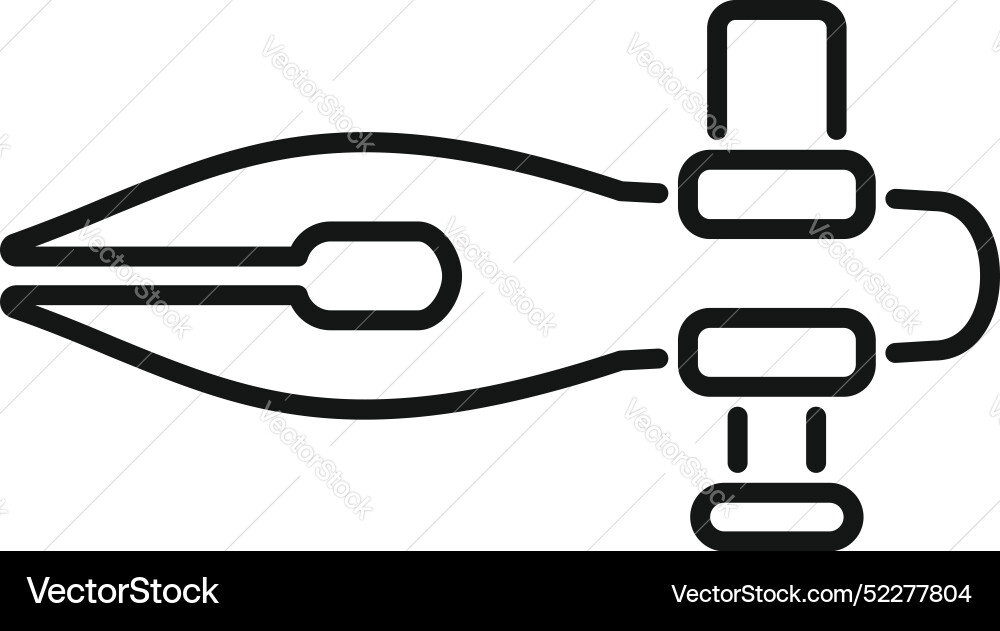 Nib pen drawing tool for calligraphy Royalty Free Vector