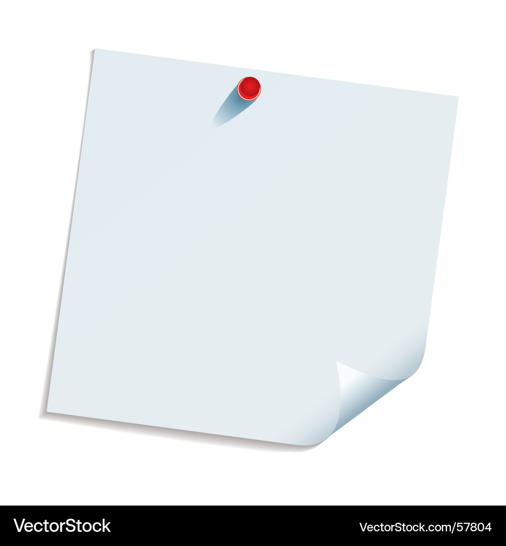 Note pin up Royalty Free Vector Image - VectorStock