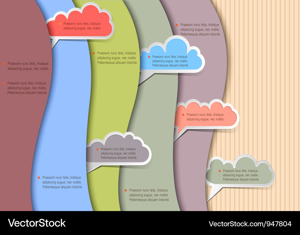 Paper background with clouds for speech Royalty Free Vector