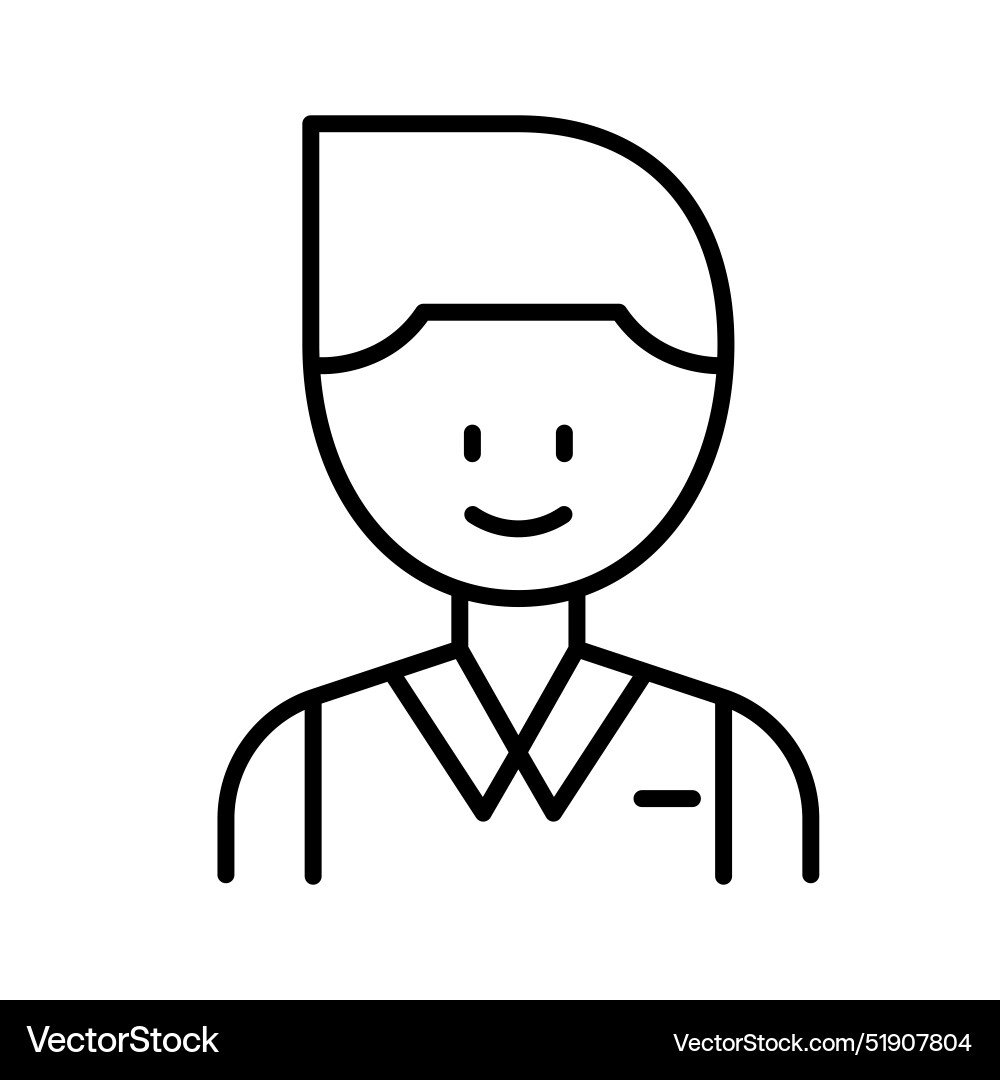 Student icon in thin line style graphic design Vector Image
