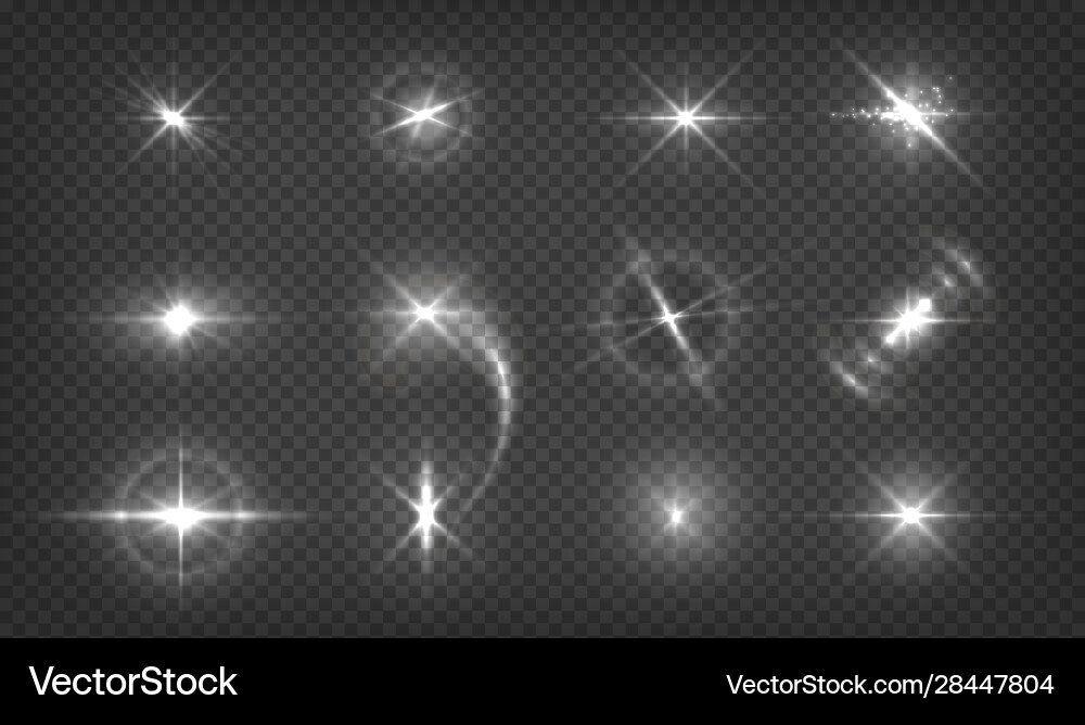 Twinkle Lens Flares - Light Effects Royalty Free Vector